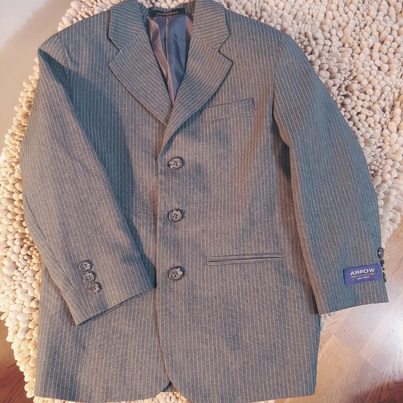 Arrow | Jackets & Coats | Arrow Charcoal Pin Striped Suit Jacket Boy ...